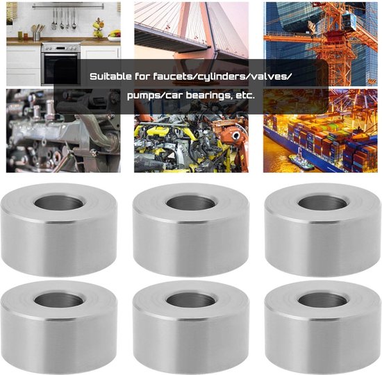 8 Stks 304 Rvs Spacer Sleeve M8 Unthreaded Bus Pakking IDxOD 8.2x20mm ...