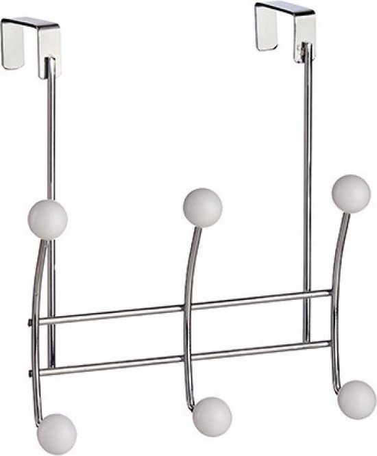 2x Stuks Deurhangers Kapstokken Met 6 Haken 26 Cm Deurkapstokken 2x-stuks-deurhangers-kapstokken-met-6-haken-26-cm-deurkapstokken