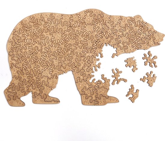Beer houten dieren legpuzzel voor volwassenen | Jigsaw | Gemaakt in ...