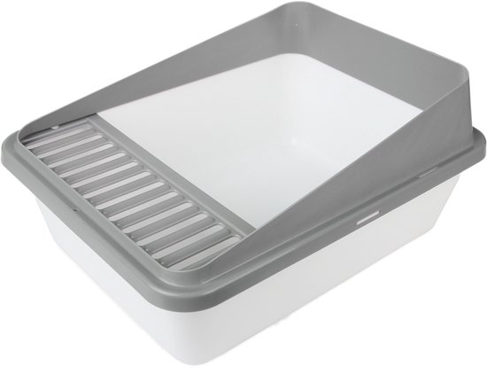 AFP Go Fresh - High Back Cat Litter Box Small - Grijs | bol.com