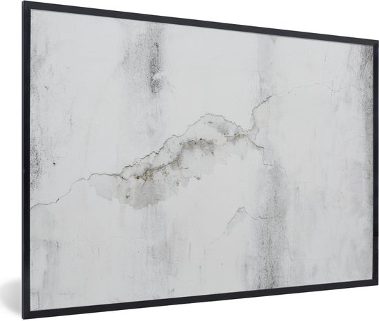 Fotolijst incl. Poster - Beton - Grijs - Wit - 30x20 cm - Posterlijst | bol