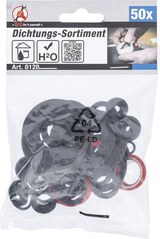 BGS Assortiment o-ring afdichtingen, 50 delig | bol