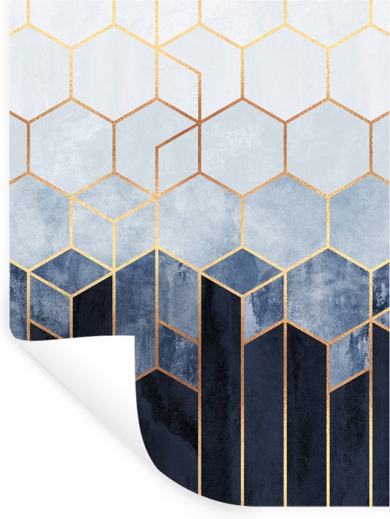 Muurstickers - Sticker Folie - Hexagon - Gold - Luxe - Patronen ...