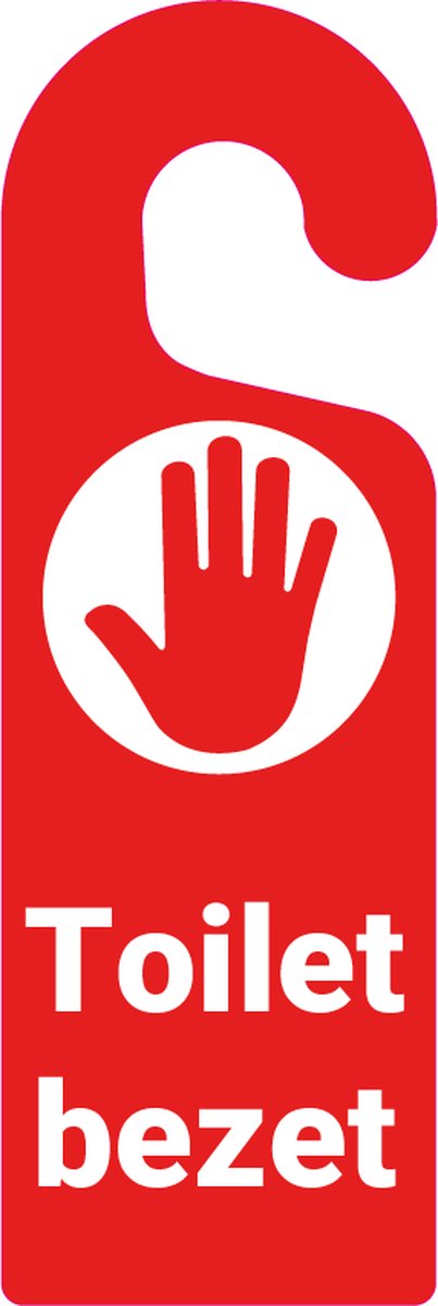 Deurhanger toilet bezet - kunststof - 300 x 100 mm | bol