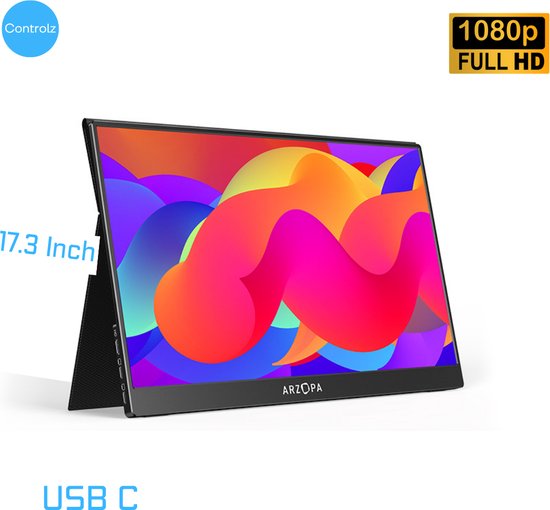 Portable Monitor - Draagbare Monitor 17.3 Inch - Draagbaar Scherm Full ...