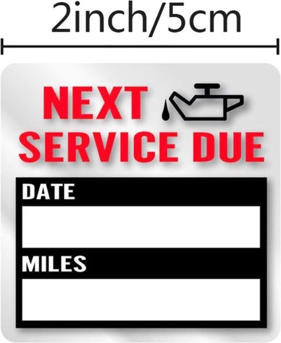 100 stuks stickers op rol onderhoud - olie service 5x5 cm | bol.com