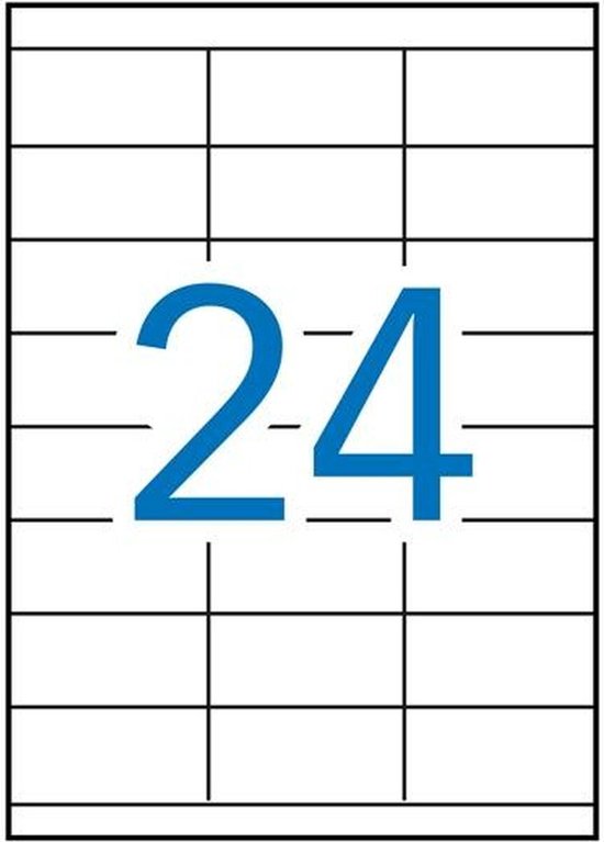 Self adhesive labels Apli 1272 70 x 35 mm 100 Lakens Wit A4 | bol