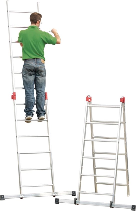 Hailo Steiger en ladder 1-2-3 500 Combi 324 cm aluminium 9459-501 | bol.com