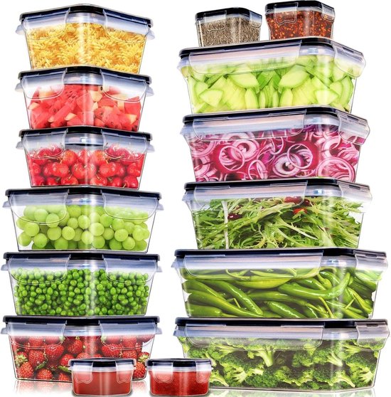 Vershouddozen met deksel - 30-delige set - tupperdozen ...