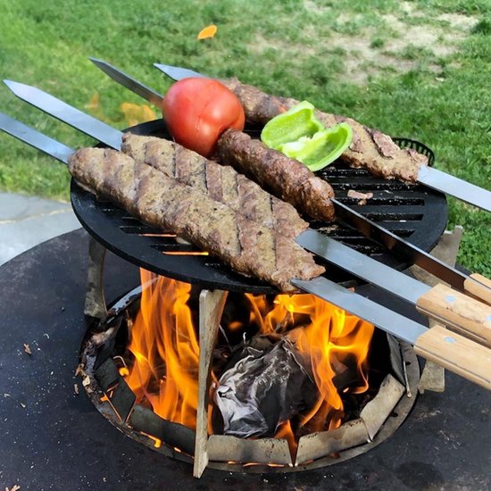 Adana spiesen kabobs shish kebab - grillen metalen roestvrijstalen BBQ ...