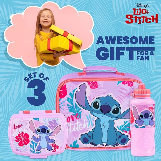 Stitch Kids Lunchbox Set- Geïsoleerde lunchtas, Snack Box, BPA Gratis ...