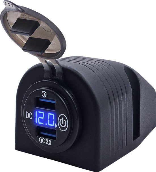 ProRide 12V USB Stopcontact 2 Poorten - Opbouw - QC3.0 - USB Autolader ...