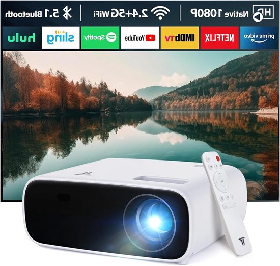 Native 1080p Full-HD mini-projector - Wifi & Bluetooth - voor PC | bol