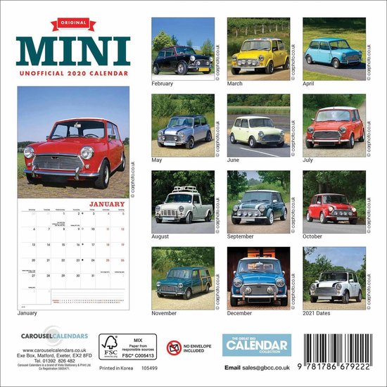 Mini Original Mini Square Wall Calendar 2020 | bol