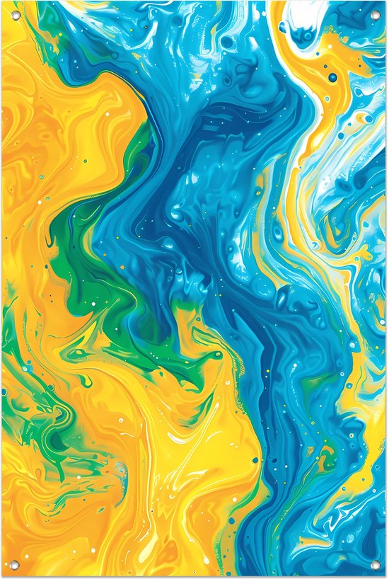 Verf poster - Vloeistof poster - Tuinposters Vlekken - Buiten - Poster ...