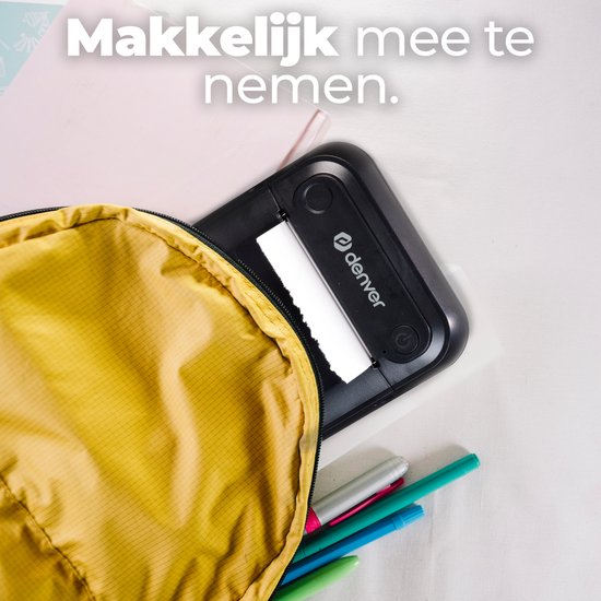 Denver Mini Pocket Printer - Sticker Printer - Thermisch Papier ...