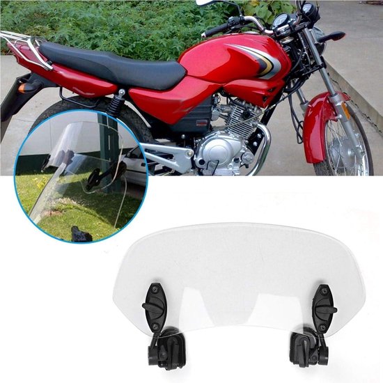 Motorcycle Windshield Extender - Universal Adjustable Clip On ...