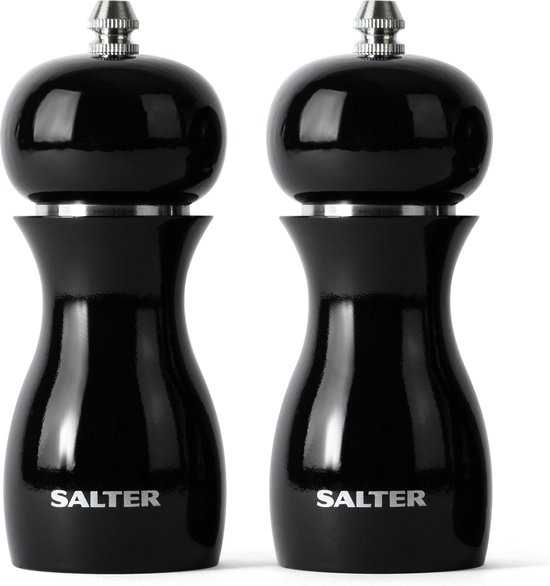Salter Gloss Salt- en Pepper-molens - Zwart | bol