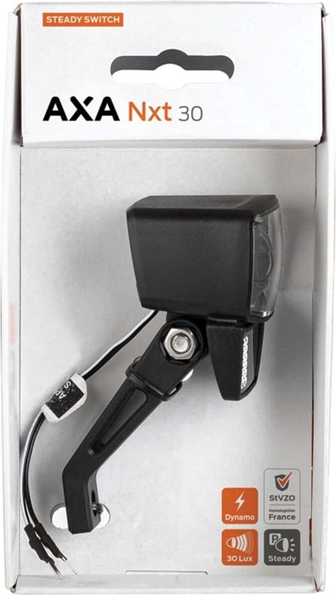 AXA NXT 30 - Fietslamp voorlicht - LED Koplamp - Steady - Dynamo - 30 ...
