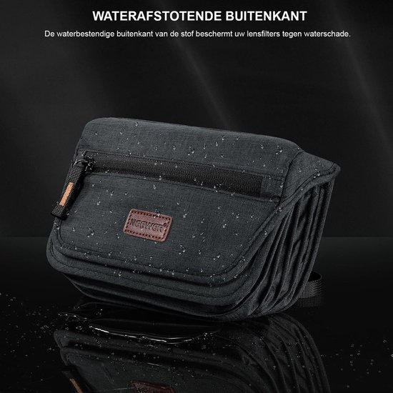 Camera Lens Filter Tas - Waterbestendig met Schouderriem - 6 Vakjes ...