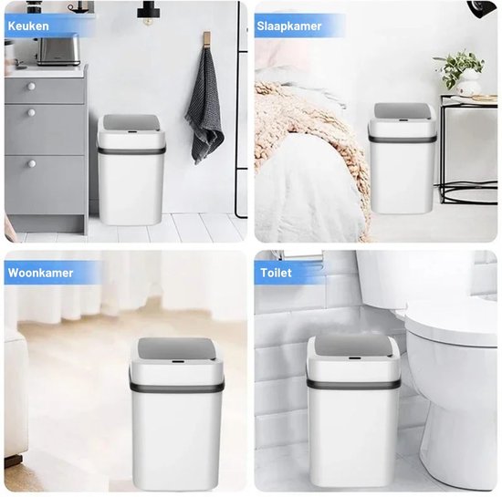 Boncy Prullenbak met Sensor - 11 Liter - Voor WC, toilet, badkamer ...