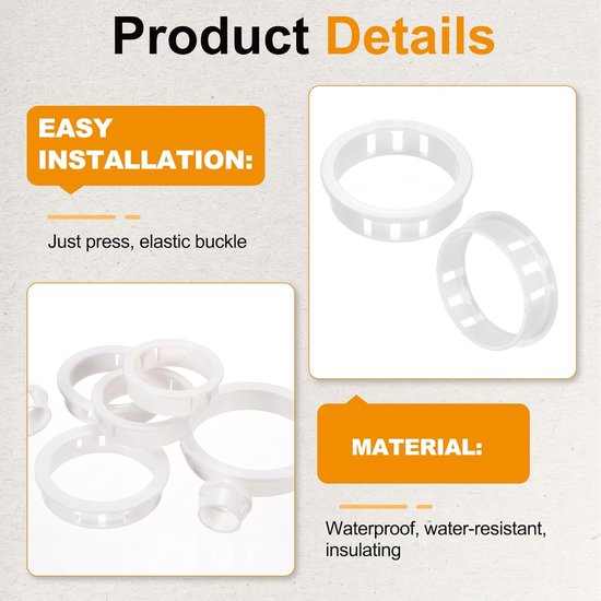 15pcs Wire Grommet - 39.8mm Mounting Diameter - Plastic Grommets ...
