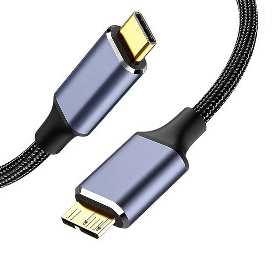 USB-C naar Micro-B Kabel voor Externe Harde Schijf SSD Opladen - 5 Gbps ...