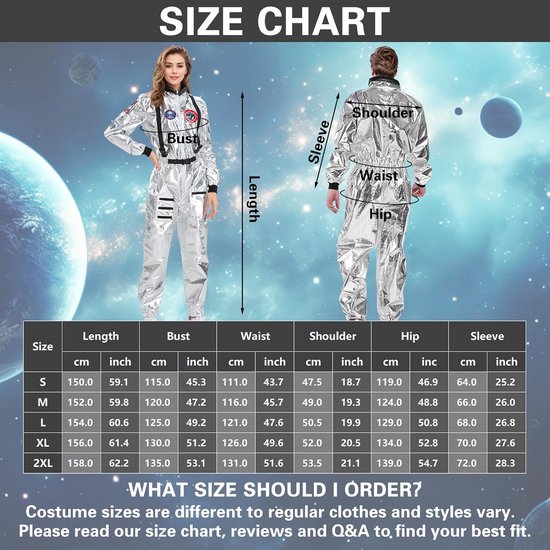 Zilver Astronautenpak voor Volwassenen - Ruimtepak voor Carnaval en ...
