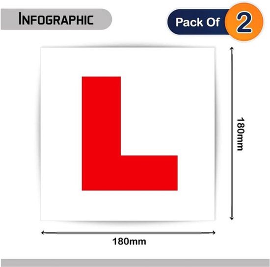 magnetische leerling L-plaat - auto - zelfklevende - waterdichte ...