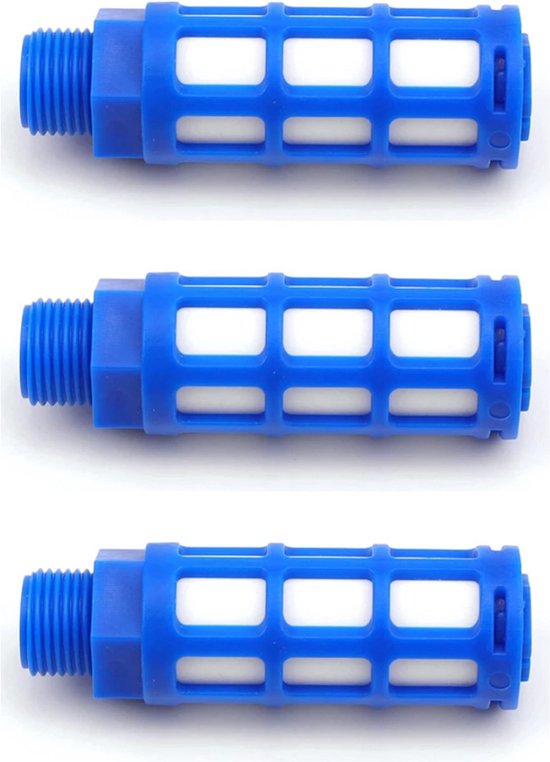 Set van 3 Pneumatische Geluiddempers 1/2 Inch voor Luchtdruk Systemen | bol
