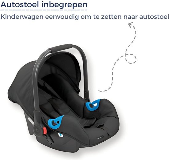 Kikkaboo - Selina Wandelwagen 3-in-1 - Kinderwagen / Buggy / Autozitje ...