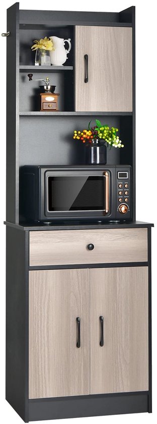 Keukenkast - buffetkast met lade - verstelbare planken en kabelgat ...