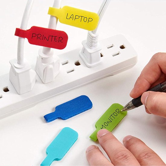 Allecto Plus - Pack van 40 Zelfklevende Kabel Labels van Nylon ...