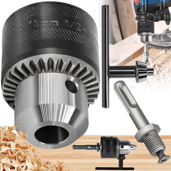 Mandrin de perçage 3 Pieces - Mandrin sans clé 1,5-13 mm - Mandrin sans ...