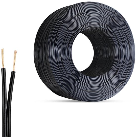 JGS Premium - 10 meter zwart elektriciteitsdraad 24 AWG flexibel PVC ...