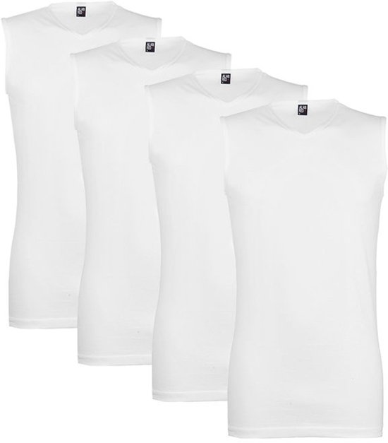 Alan Red heren 4P V-hals tanktops minto wit | bol