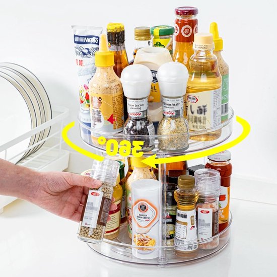 Keuken Organizer Kast Lazy Susan Draaibare Kruidenhouder - Draaiplateau ...