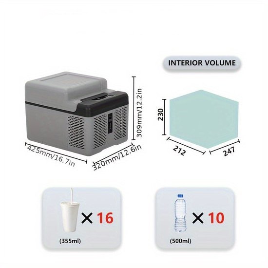 Draagbare Koelkast – Mobiele Koelbox – Mini Koelkast – Camping Koelbox – 12 Liter –... | bol