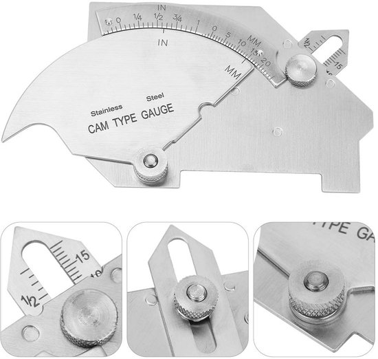Welding Fillet Meter,Stainless Steel Imperial Metric MG-8 Bridge CAM ...