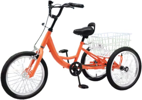 Kinderfiets Fioren - 16 Inch - Kinder fiets driewieler - Oranje - Met ...