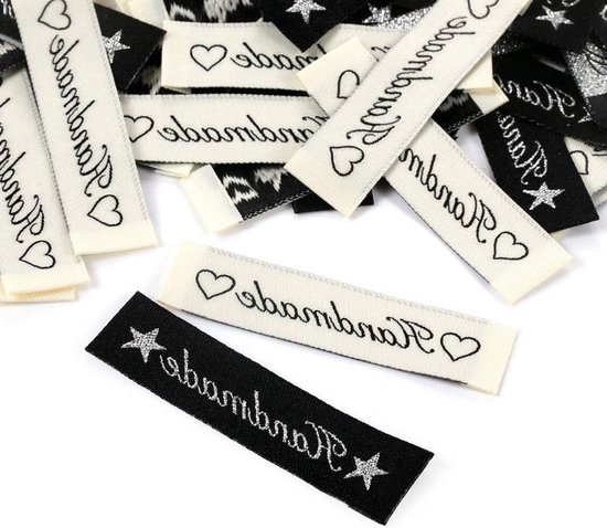 Handgemaakte Stoffen Labels - Kledinglabels voor Naaien en DIY ...