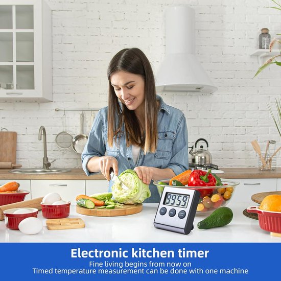 Digitale Timer Set met Luid Alarm en Magnetische Standaard - 2 Stuks Handige... | bol