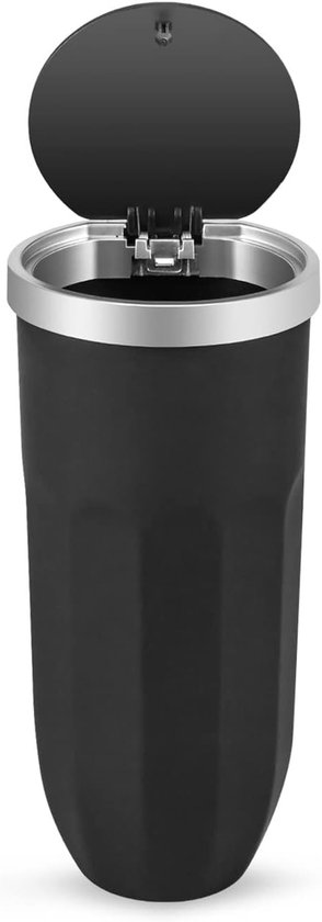 Mini Vuilnisemmer met Deksel - Draagbare Afvalcontainer - Zwart | bol