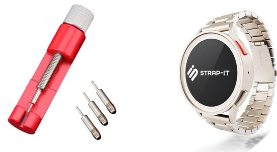 Strap-it Stalen schakel band + Toolkit - Geschikt voor Samsung Galaxy ...
