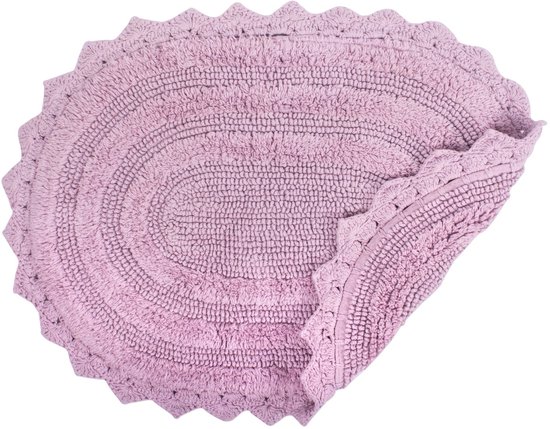 Stijlvolle Crochet Badmat - 100% Katoen - 1 stuk - Ovaal - 17 x 24 inch ...