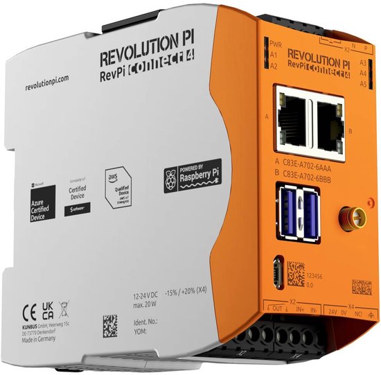 Revolution Pi by Kunbus PR100395 RevPi Connect 4 32 GB 8 GB PLC-uitbreidingsmodule | bol
