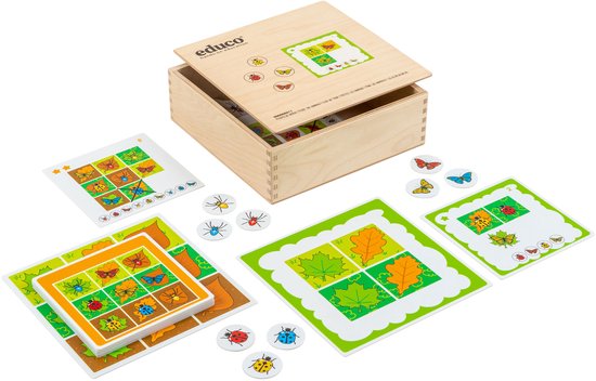 Plaats de dieren - educatief spel - in houten kist - Educo | Games | bol