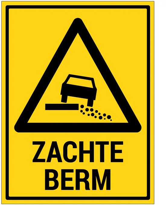 Zachte berm bord met tekst - Dibond - 20 x 15 cm | bol