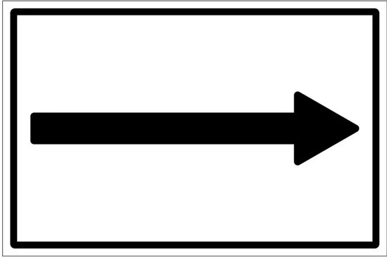 Pijl sticker - 30 x 20 cm | bol