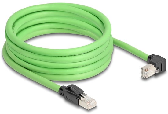 Delock RJ45 Network Cable Cat.6A plug to plug downwards angled SF/UTP ...